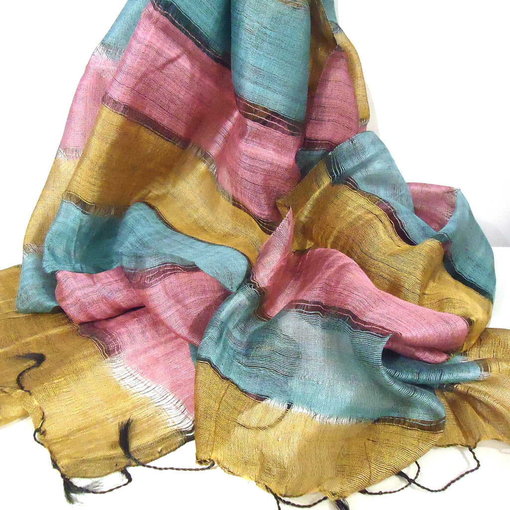 Tri-Color Stripe Scarf – Cerulean Arts