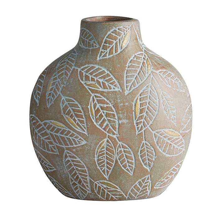 Leaf Embossed Vase – Cerulean Arts